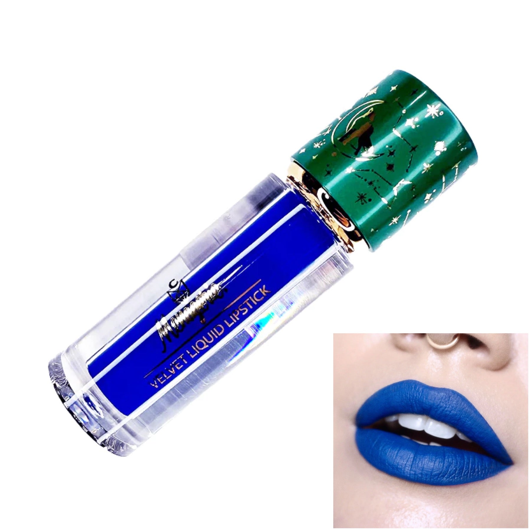 Long Lasting Dark Cobalt Blue Matte Liquid Lipstick | Mako | Menagerie ...